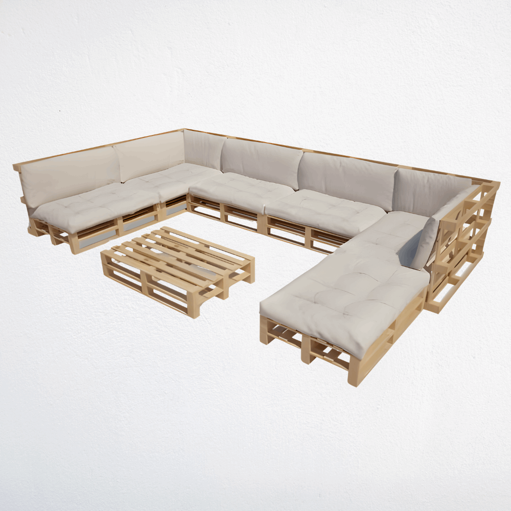 U Shaped Pallet Sofa - PTS012– PalleTrendz