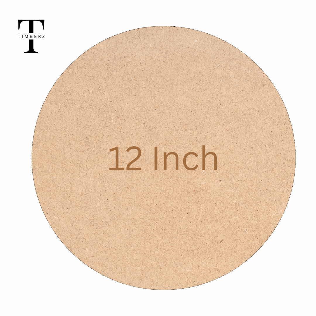12 Inch MDF Circle Boards - Round MDF Wood Boards for Art, Craft, Resi ...