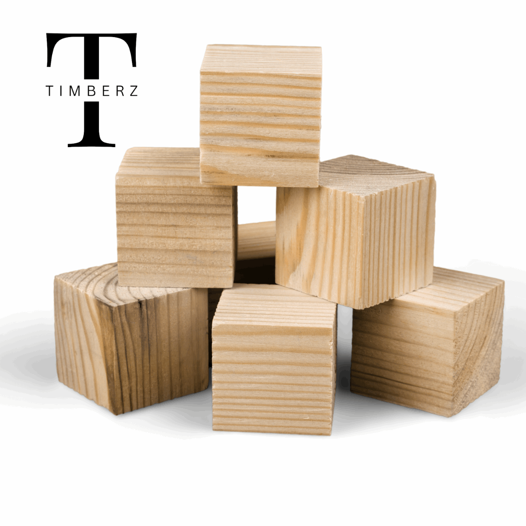 10 Pcs Pine Wood Block Cubes(1 Inch) for Crafts|PineWood Cubes for DIY ...