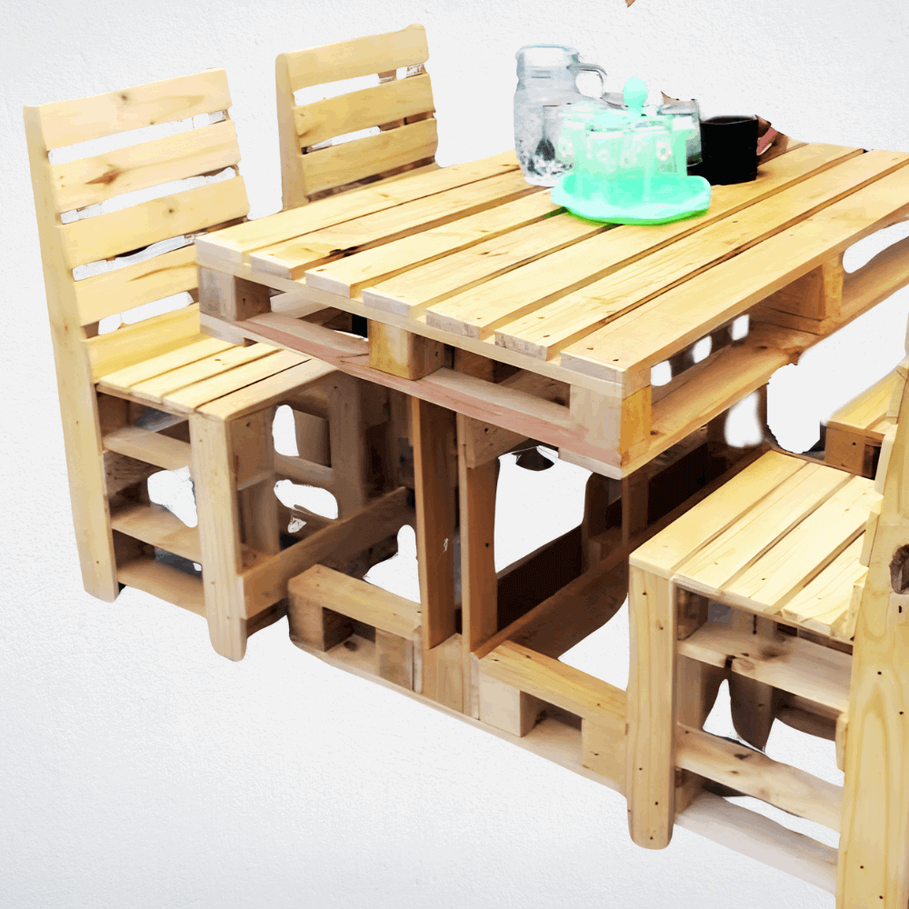 Premium Pallet Dining Table | Rustic & Eco-Friendly Pallet Furniture ...