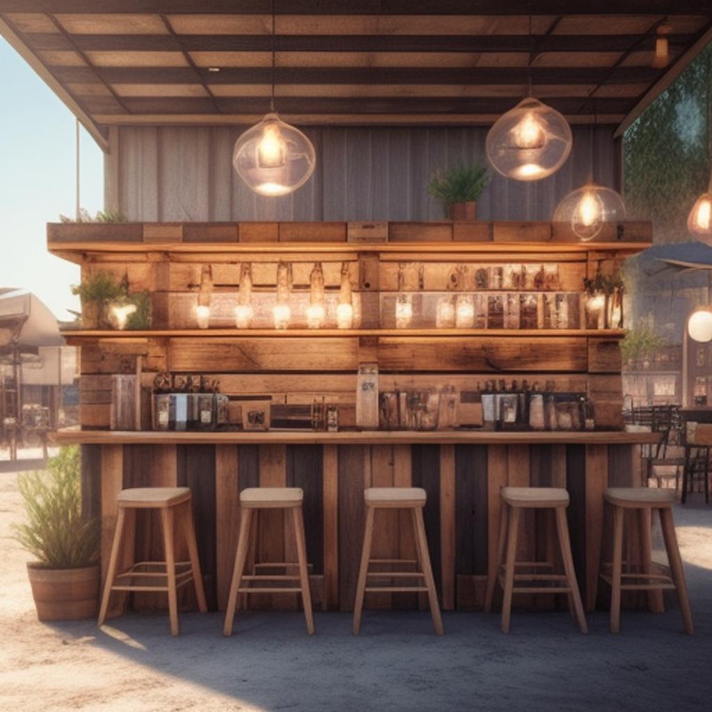 Stylish Pallet Bar Counter | Eco-Friendly & Durable Pallet Furniture ...